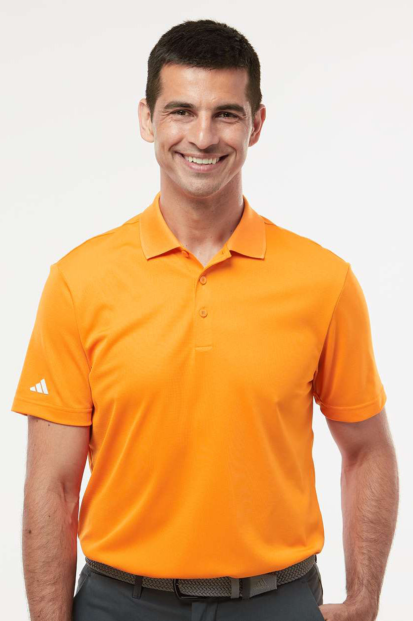 Adidas A430 Mens Bright Orange UV Protection Short Sleeve Polo Shirt ...