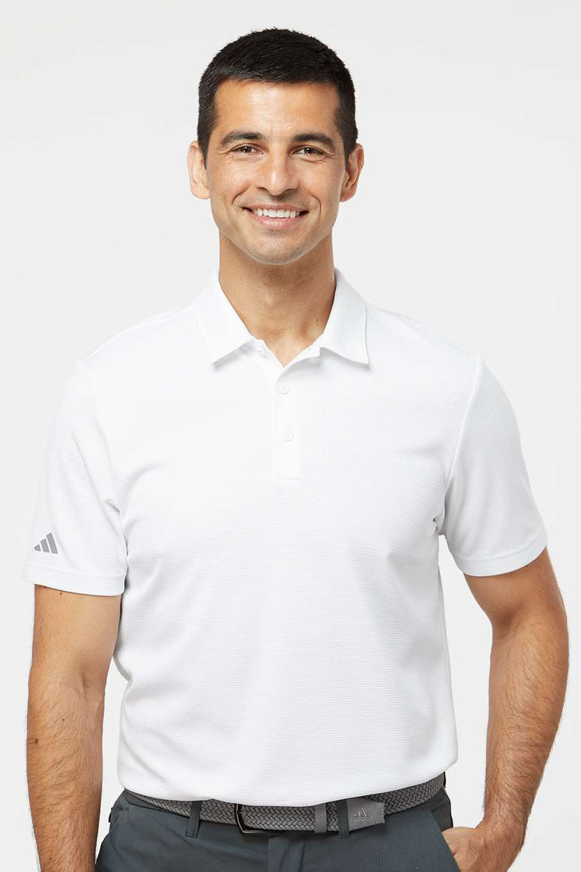 Adidas A580 Mens White Micro Pique Short Sleeve Polo Shirt ...