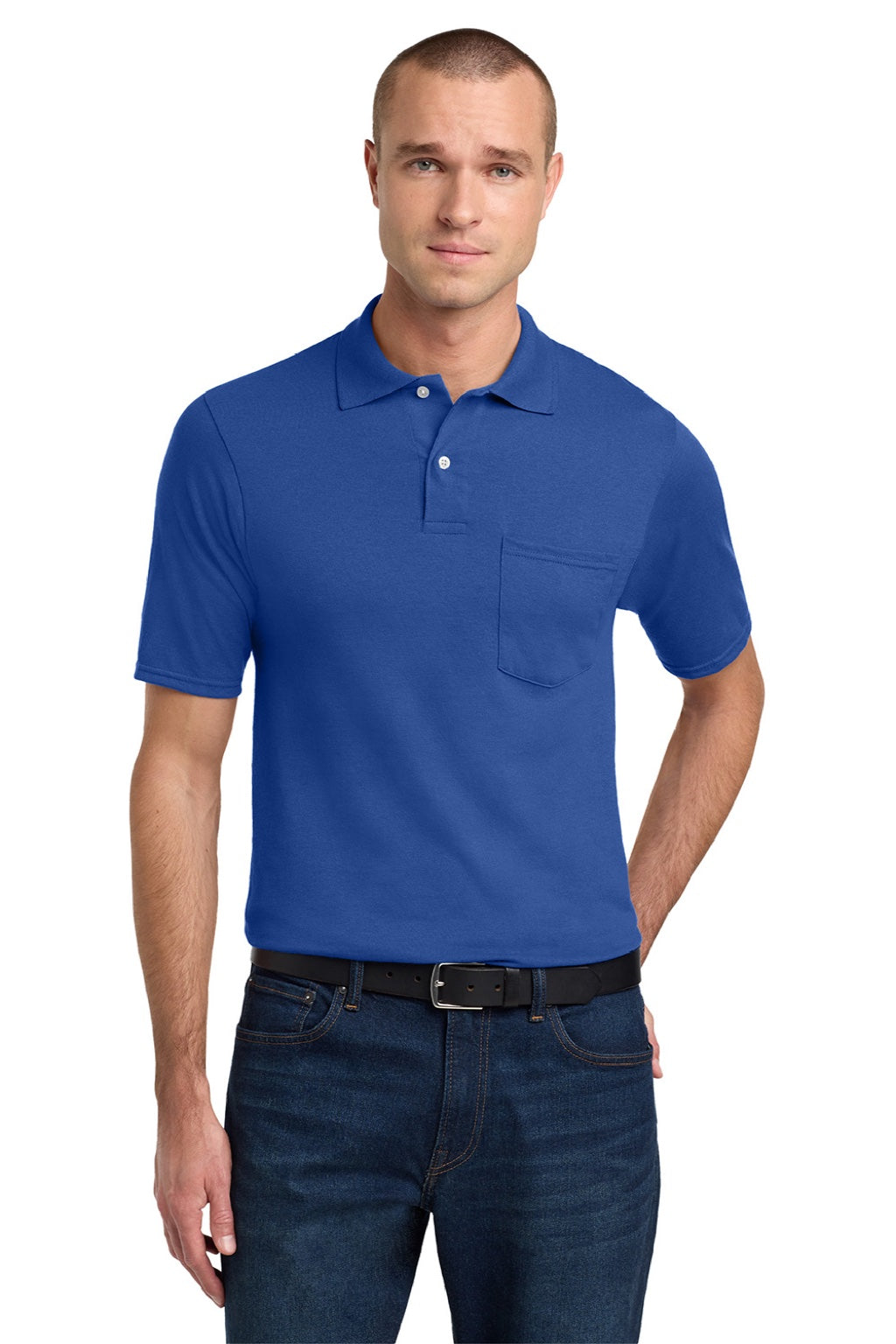 Jerzees 436MP Mens Royal Blue SpotShield Stain Resistant Short Sleeve ...