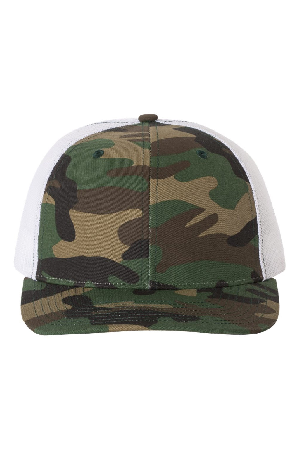 Richardson Hats 112P Mens Army Camo/White Printed Snapback Trucker Hat ...