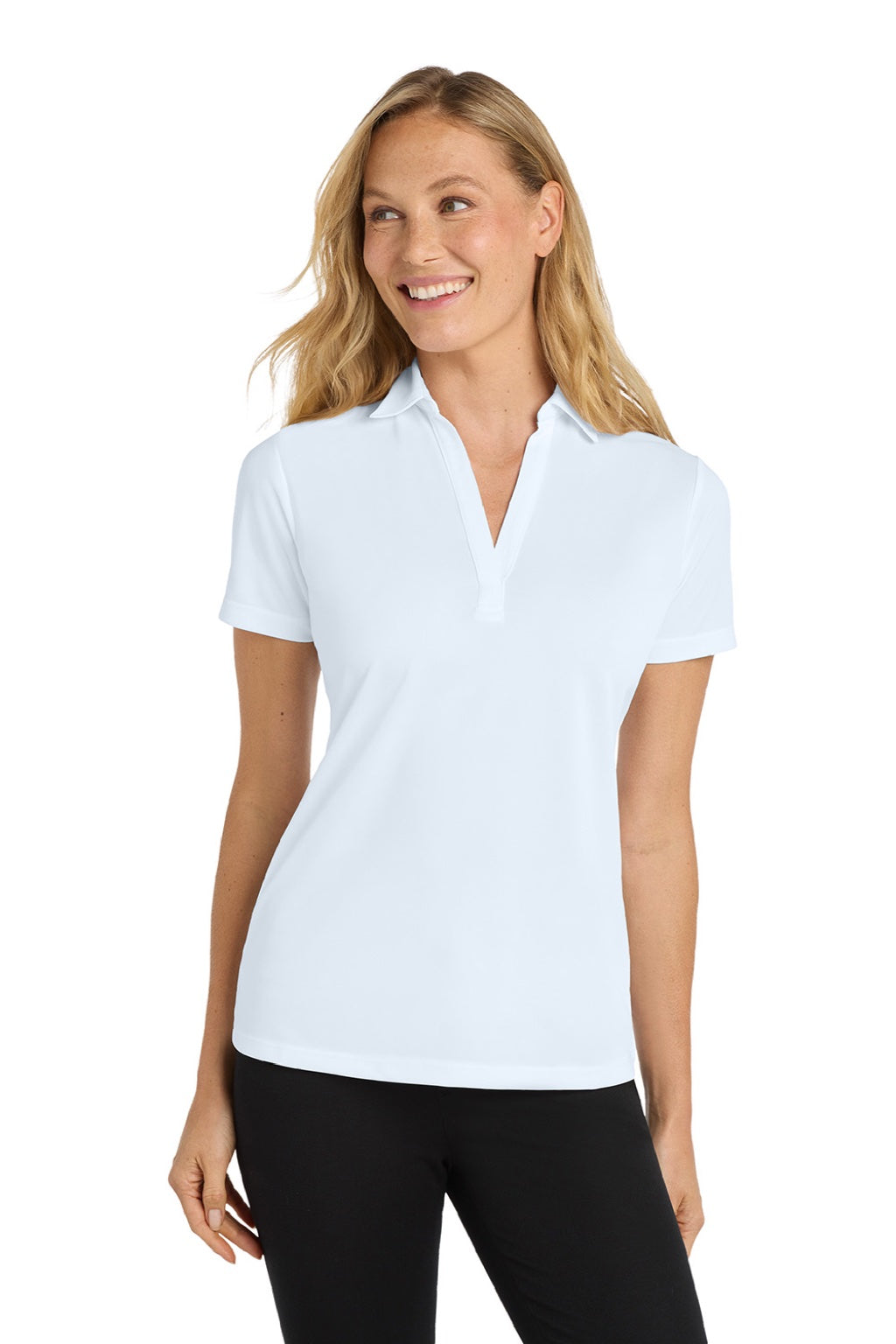 Port Authority L540 Womens White Silk Touch Performance Moisture ...