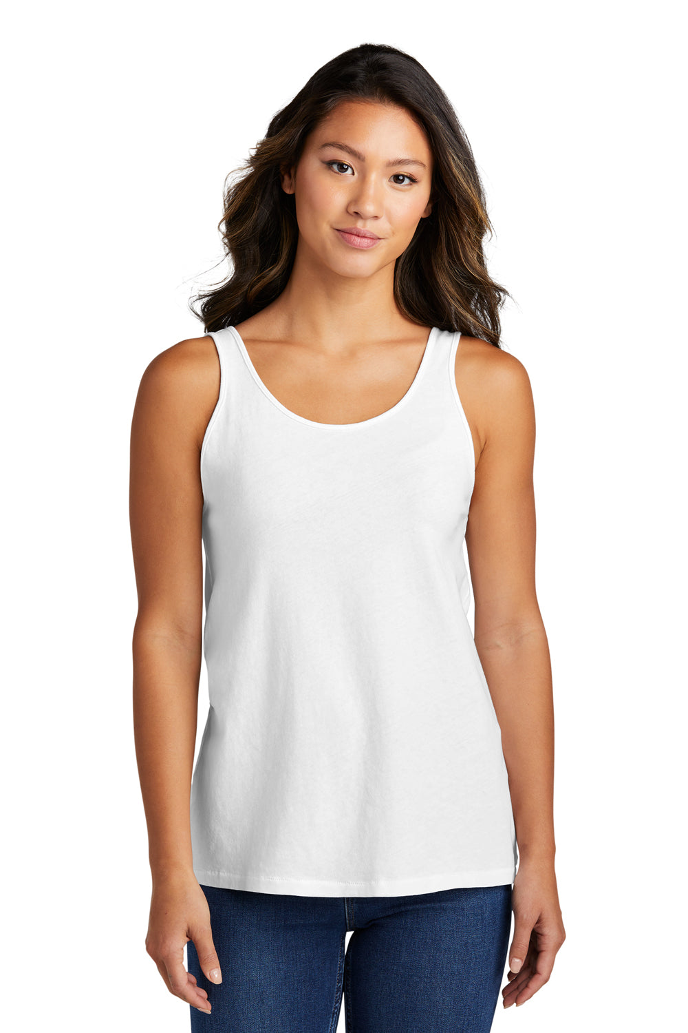 Port & Company LPC099TT Womens White Beach Wash Garment Dyed Tank Top ...