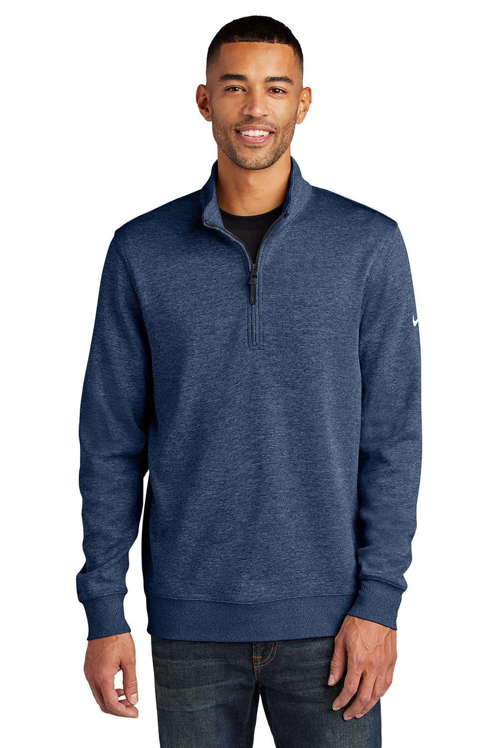 Nike NKFD9892 Mens Navy Blue Dri-Fit 1/4 Zip Sweatshirt ...