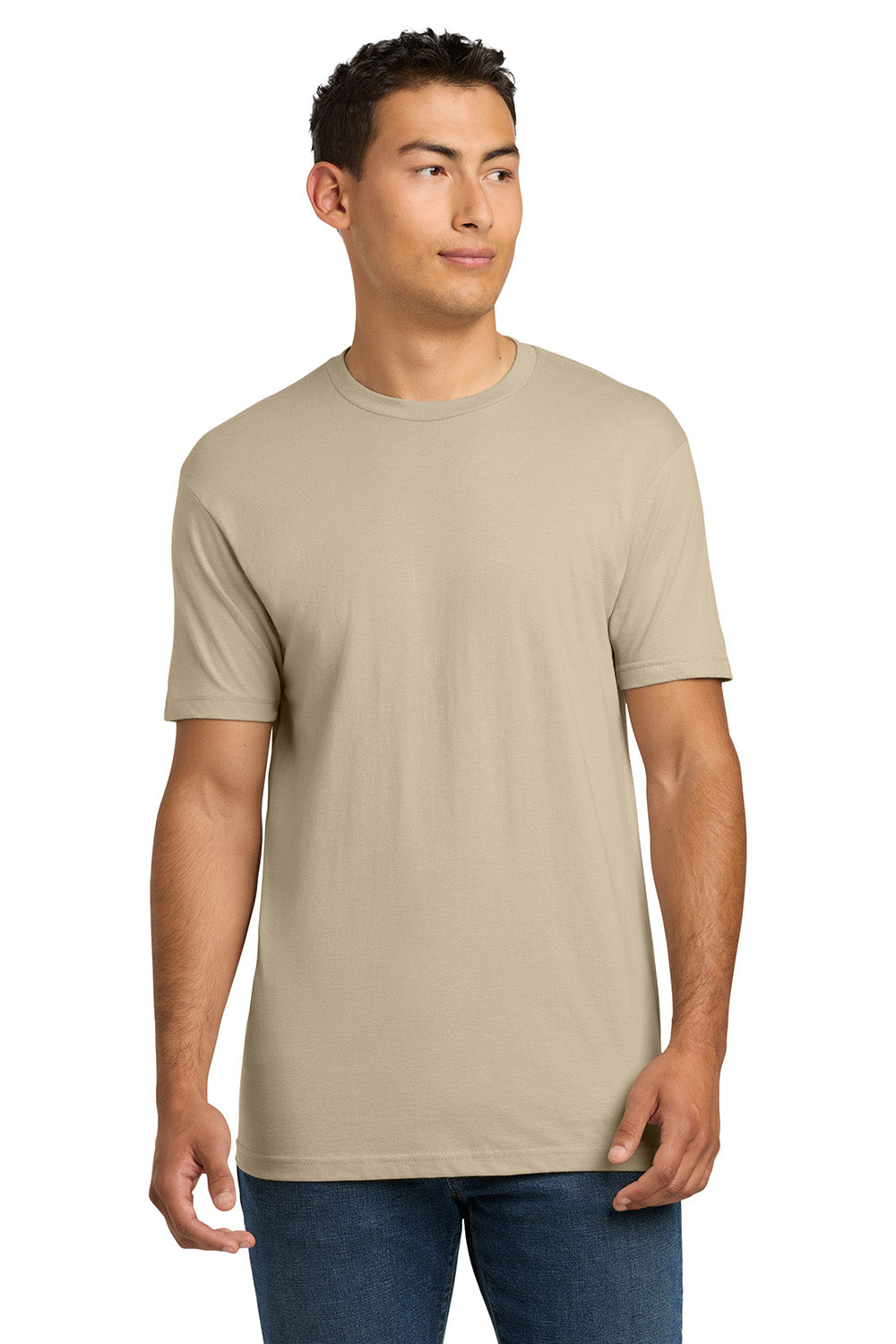 Next Level NL3600/3600 Mens Cream Fine Jersey Short Sleeve Crewneck T ...