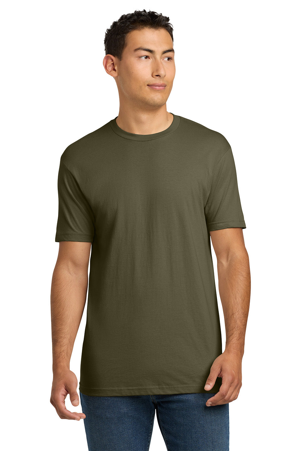 Next Level NL3600/3600 Mens Military Green Fine Jersey Short Sleeve ...