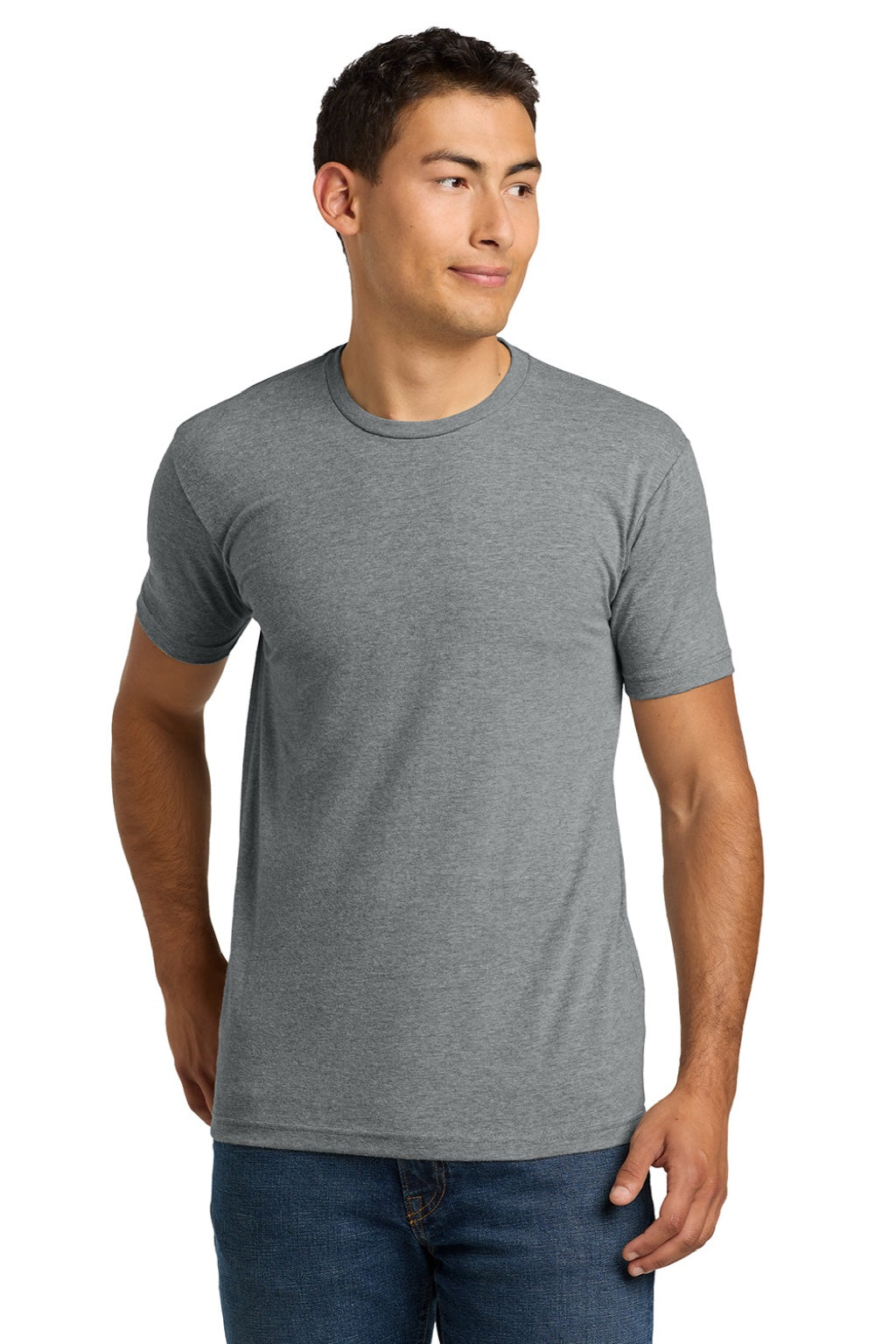 Next Level NL6210/6210 Mens Heather Dark Grey CVC Jersey Short Sleeve ...