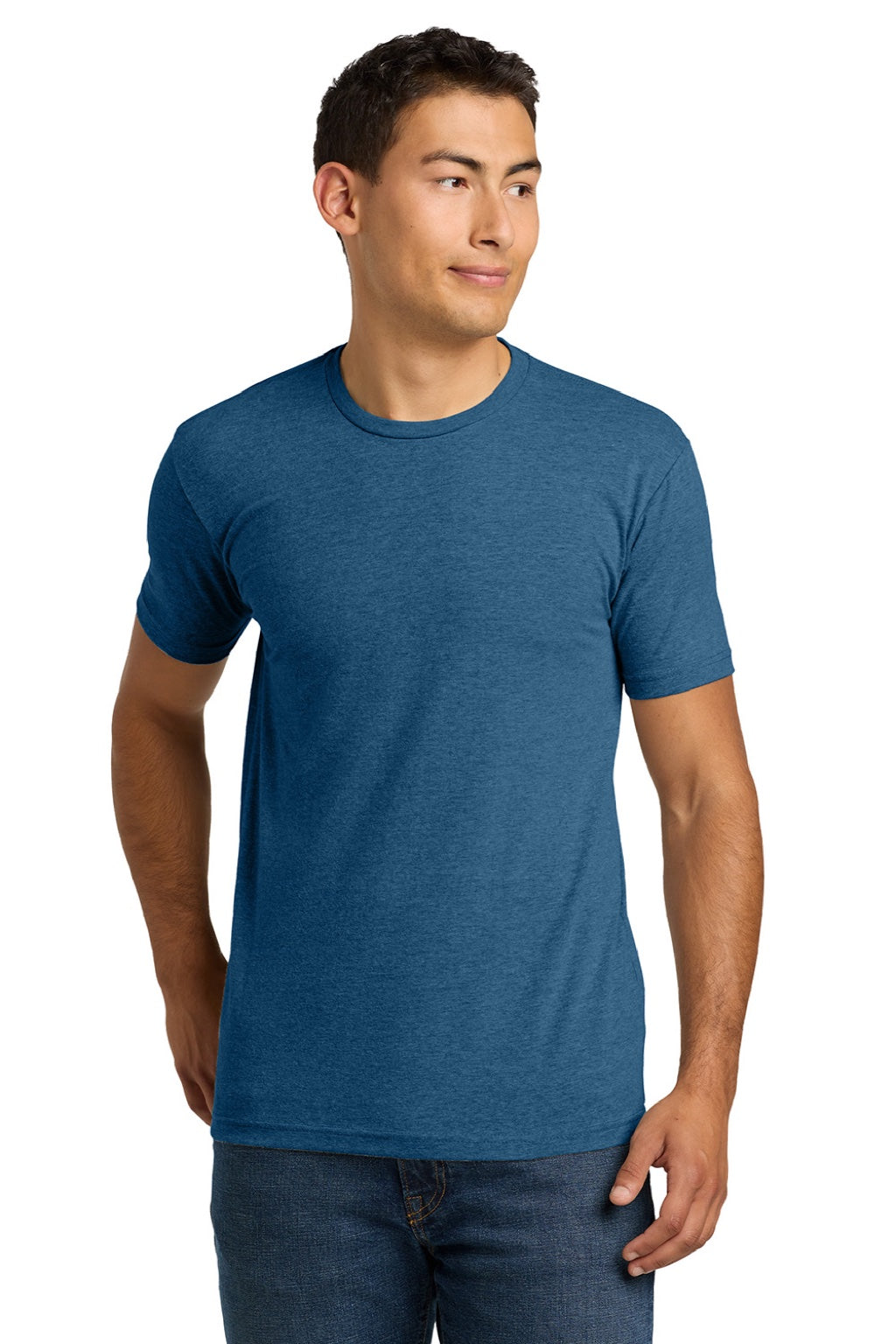 Next Level NL6210/6210 Mens Heather Cool Blue CVC Jersey Short Sleeve ...