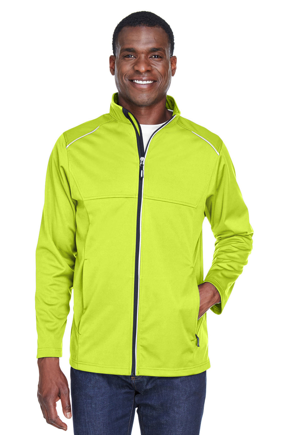 Core 365 CE708 Mens Safety Yellow Techno Lite Water Resistant Full Zip ...