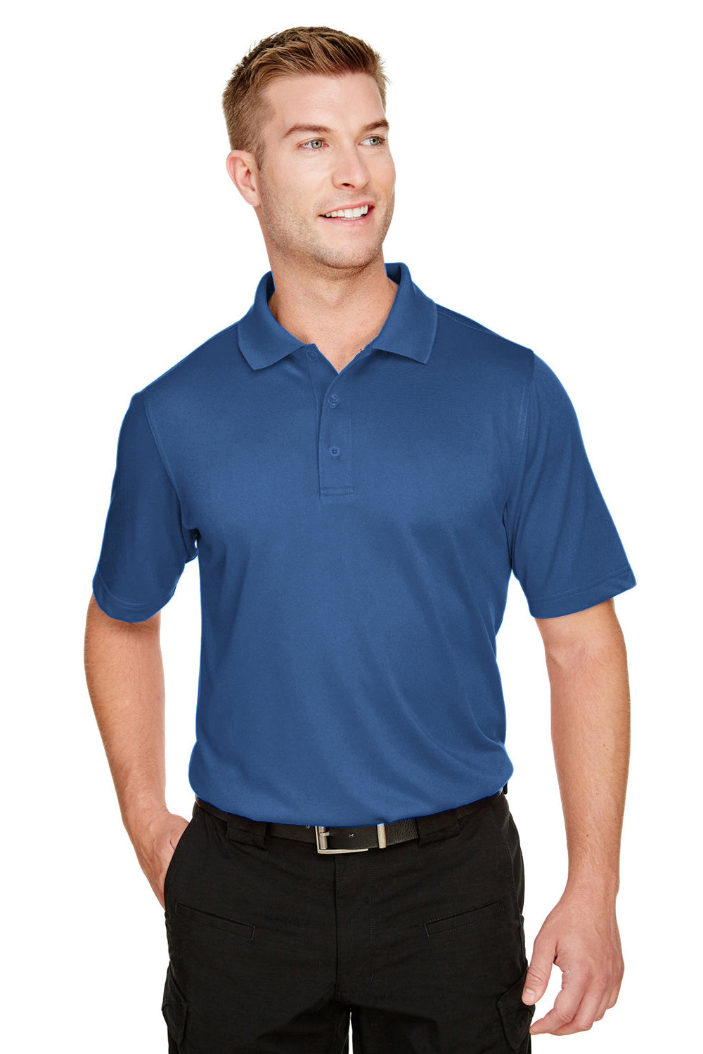 Harriton M348 Mens Pool Blue Advantage Performance Moisture Wicking ...